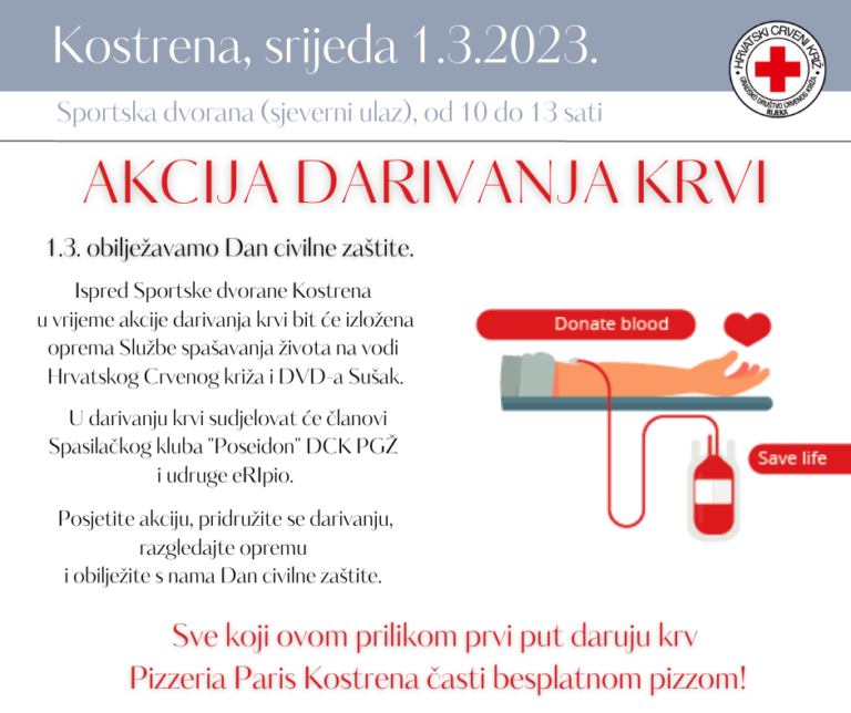 Akcija darivanja krvi - Naša Kostrena